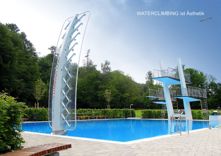 WATERCLIMBING – Poolside climbing walls I Climbing and bouldering walls ...